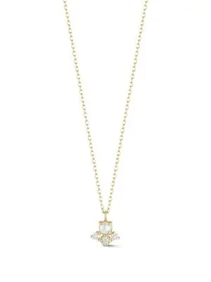 Mateo Pearl And Diamond Necklace - Gold