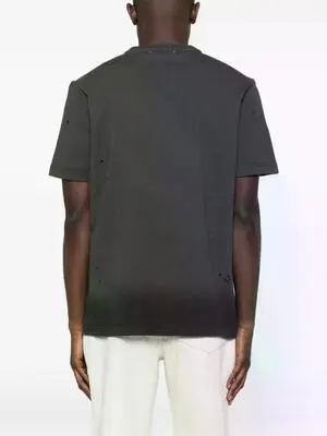 GOLDEN GOOSE Journey Heart-detail Distressed T-shirt - Grey