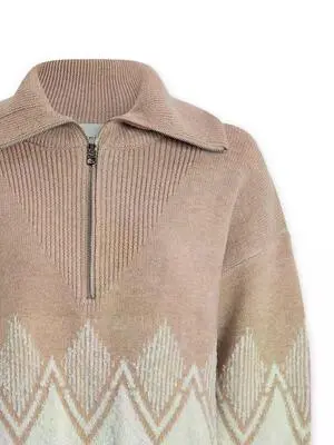 Varley Betty Fairisle Half-zip Pullover - Neutrals