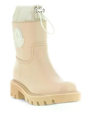 Moncler Logo-patch Rain Boots - Neutrals