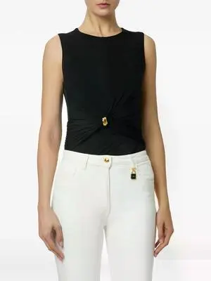 Elisabetta Franchi Jersey Top With Jewel Detail