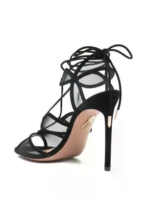 AQUAZZURA Lace-up Heeled Sandals - Black