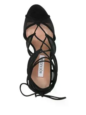 AQUAZZURA Lace-up Heeled Sandals - Black