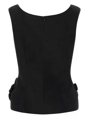 Magda Butrym Floral-ruffle Sleeveless Top