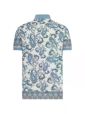 Etro Cotton Polo Shirt With Placed Print