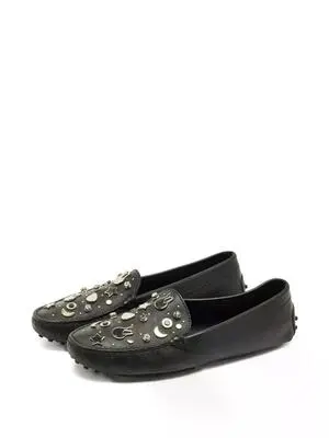TOD'S Gommini Embellished Leather Loafers
