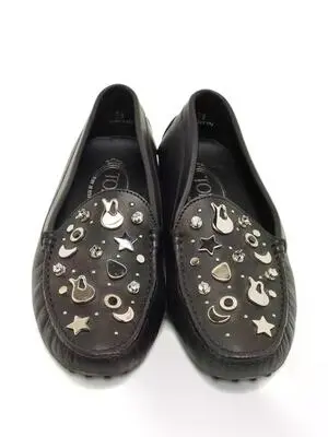 TOD'S Gommini Embellished Leather Loafers