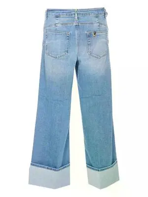 Liu Jo Belted Cuffed-hem Jeans - Blue