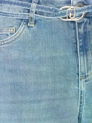 Liu Jo Belted Cuffed-hem Jeans - Blue