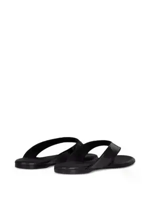 COURREGES Vinyl-texture Logo Slides - Black
