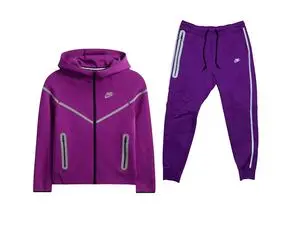 Nike Sportswear Tech Fleece Full Zip Hoodie And Joggers Set - Bold Berry