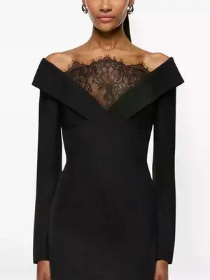 Roland Mouret Lace-insert Column Gown
