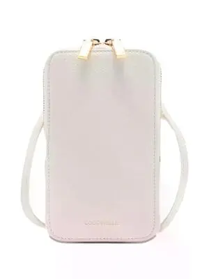 COCCINELLE Adjustable Strap Zip Phone Bag - White