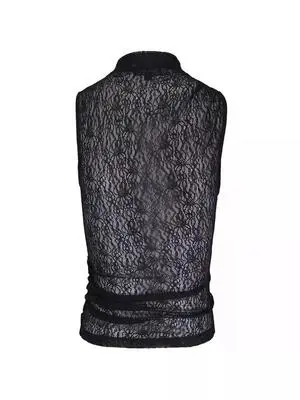 Veronica Beard Mylie Lace Turtleneck Top