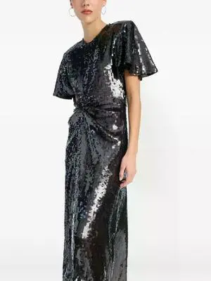 ROTATE BY BIRGER CHRISTENSEN Sequin-embellished Midi Dress