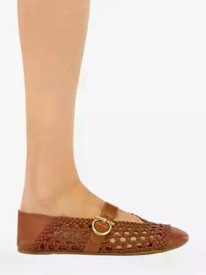 FERRAGAMO Braided Buckle Ballet Flat