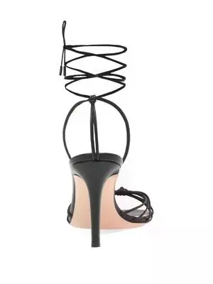 GIANVITO ROSSI Gwyneth Lace-up Heeled Sandals - Black