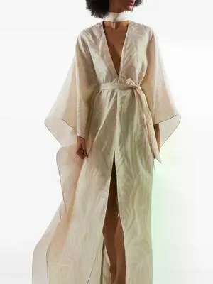 TALLER MARMO Tie-neck Maxi Dress