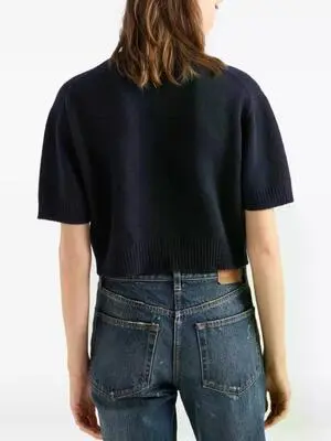 Prada Wool And Cashmere Crew-neck Sweater - Blue