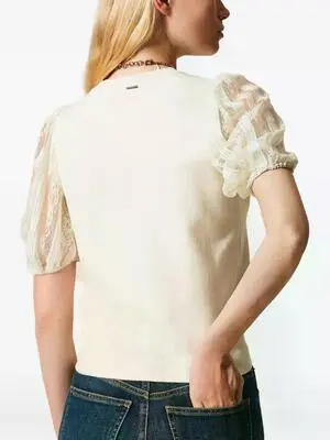 TWINSET Top With Lace Sleeves