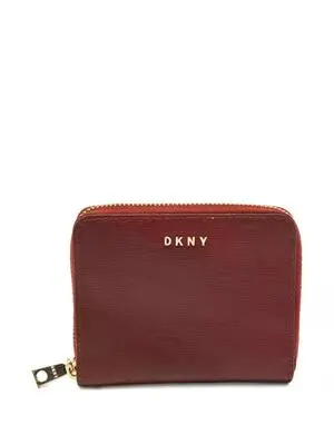 Dkny 2020 Leather Zip-around Wallet - Red