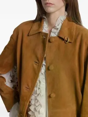 Alberta Ferretti Buttoned Goat Skin Jacket