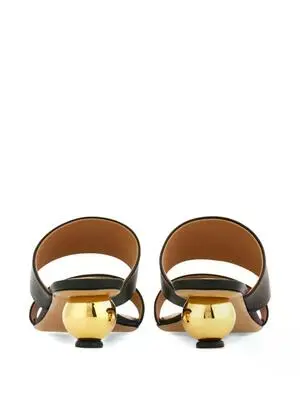 FERRAGAMO 40mm Bauble Heel-detail Sandals - Black
