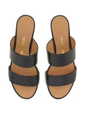 FERRAGAMO 40mm Bauble Heel-detail Sandals - Black