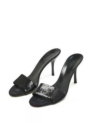 Gucci Sequin-strap Heeled Sandals