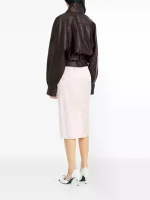 ROTATE BY BIRGER CHRISTENSEN Leather Bomber Jacket