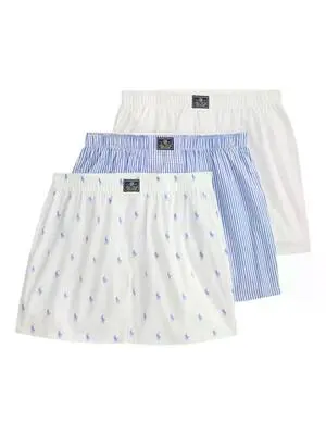 Polo Ralph Lauren Logo-waistband Boxers (pack Of Three) White