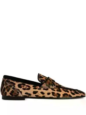 Dolce & Gabbana Leopard-print Loafers - Brown