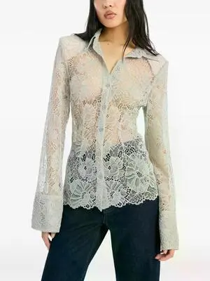 ROTATE BY BIRGER CHRISTENSEN Lace Buttoned Shirt
