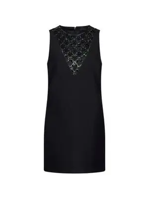 Liu Jo Bejewelled Embellishment Sleeveless Mini Dress - Black