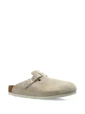 BIRKENSTOCK Boston Suede Clogs - Neutrals