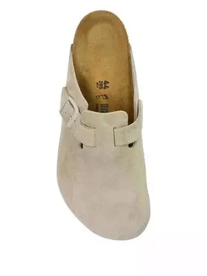 BIRKENSTOCK Boston Suede Clogs - Neutrals