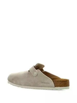 BIRKENSTOCK Boston Suede Clogs - Neutrals