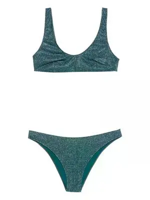 Oseree Scoop-neck Bikini - Blue