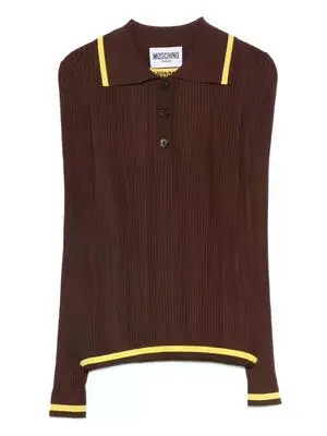 Moschino Ribbed Polo Top