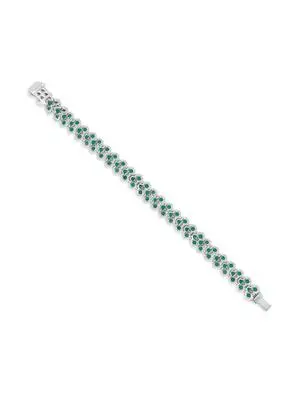 HYT JEWELRY Emerald And Diamond Bracelet