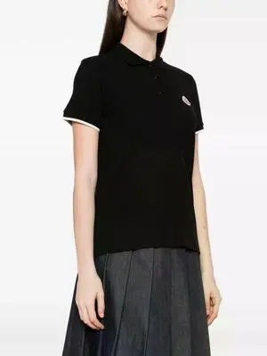 Moncler Logo-patch Polo Shirt - Black