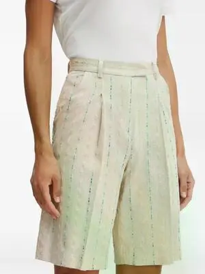FRACOMINA Striped Pleated Shorts