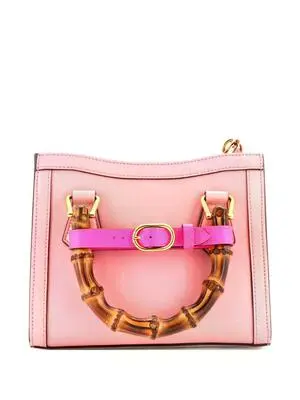 Gucci Diana Nm Bamboo Handle Tote Leather Mini Crossbody Bag - Pink
