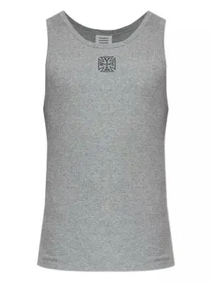 Vetements Graphic Ribbed Tank Top