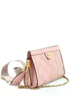 Gucci Gg Matelassé Leather Small Shoulder Bag - Pink