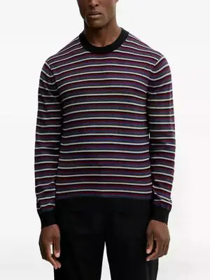 Armani Exchange Striped-pattern Round-neck Sweater