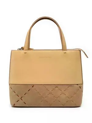 Burberry Leather And Suede Stitch Tote Bag - Brown