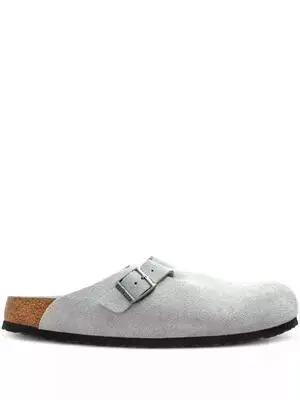 BIRKENSTOCK Boston Suede Clogs - Grey
