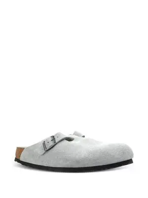 BIRKENSTOCK Boston Suede Clogs - Grey