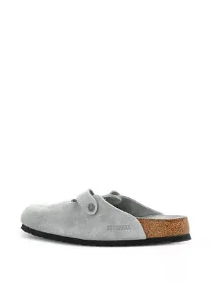 BIRKENSTOCK Boston Suede Clogs - Grey